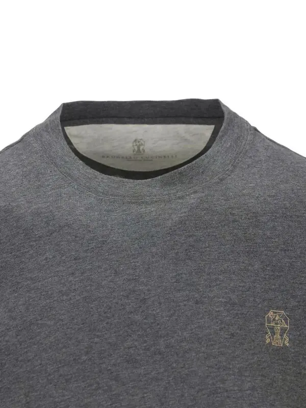 Brunello Cucinelli Embroidered-logo T-shirt