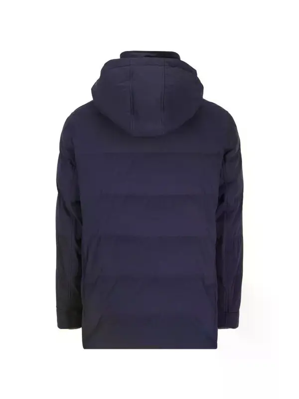 Brunello Cucinelli Padded Hooded Coat - Blue