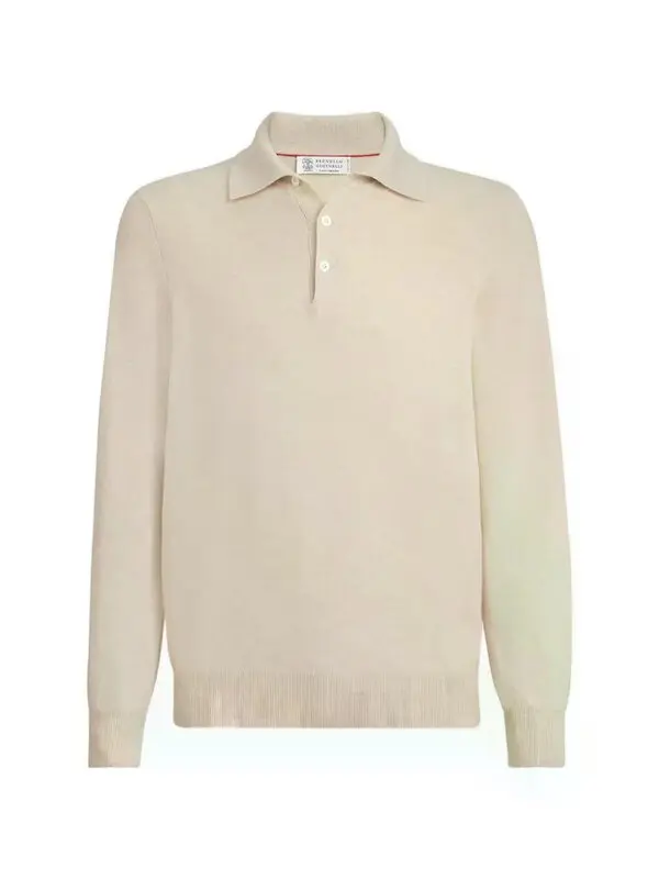 Brunello Cucinelli Cashmere Button-placket Sweater - Neutrals