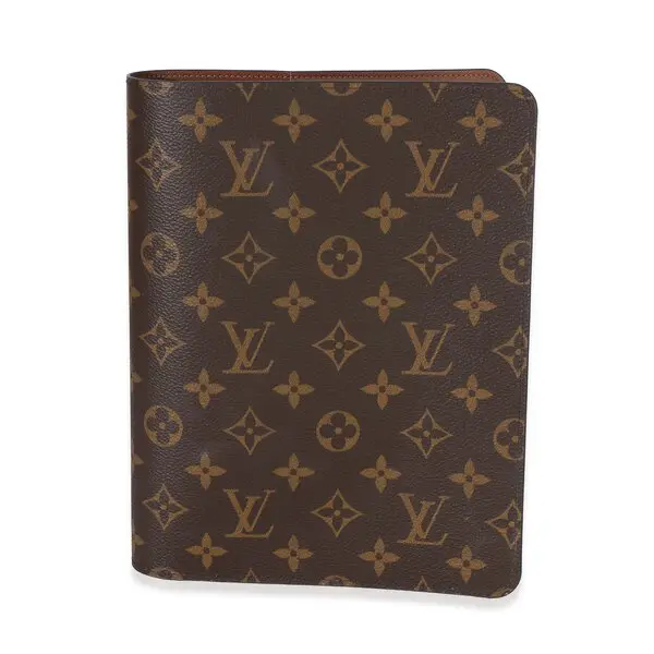 LOUIS VUITTON Monogram Canvas Desk Agenda Cover - Brown