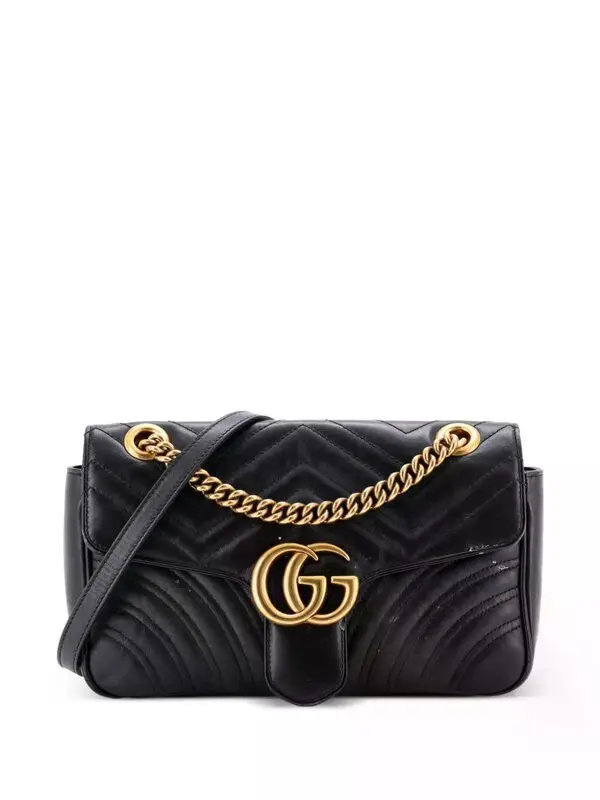 Gucci Matelassé Leather Small Flap Bag - Black