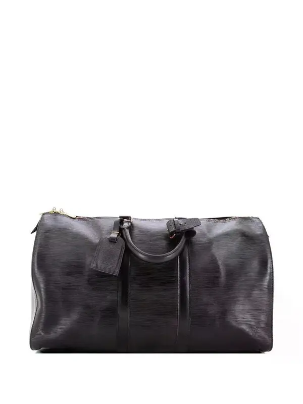 LOUIS VUITTON Keepall Epi Leather 50 Travel Bag - Black