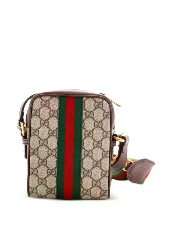 Gucci Ophidia Gg Coated Canvas Mini Messenger Bag - Brown