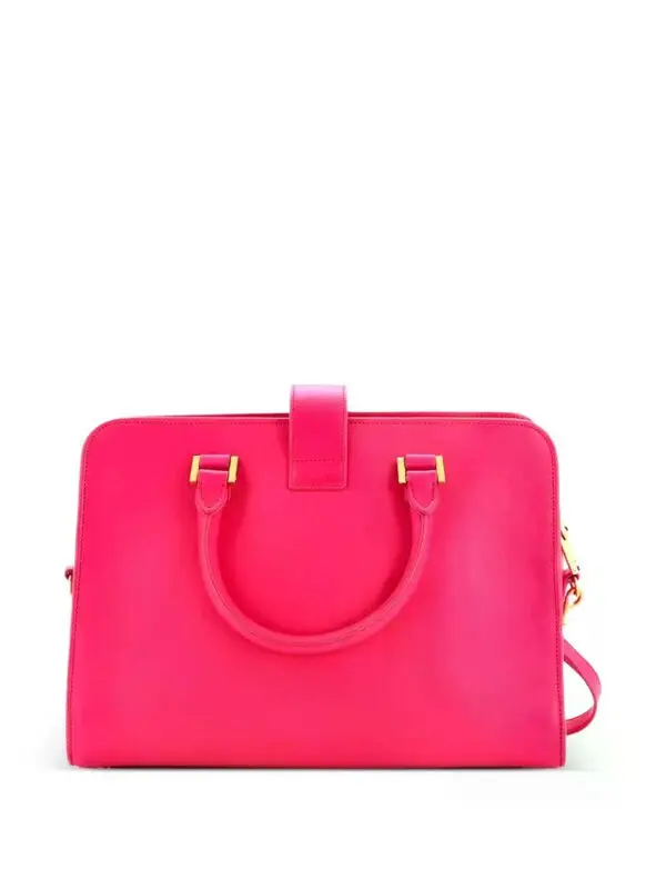 Saint Laurent Monogram Cabas Leather Small Satchel