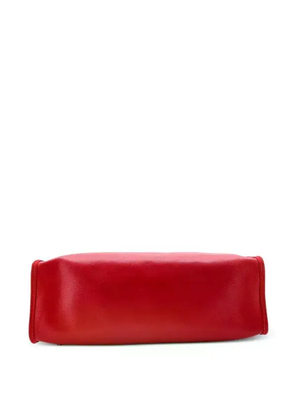 Hermès Herbag Zip Berline 31 Shoulder Bag In Vache Canvas And Leather - Red