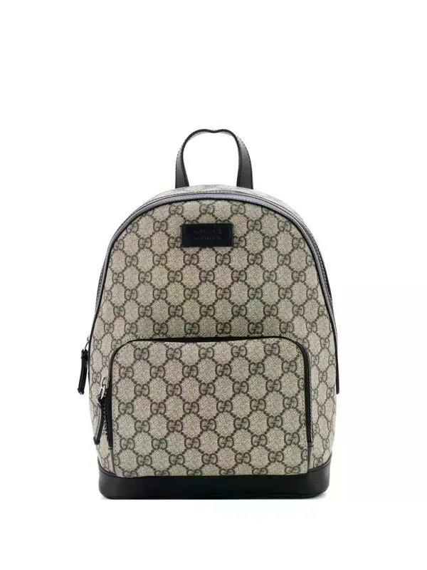 Gucci Gg Coated Canvas Zip Pocket Backpack