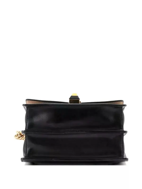 Fendi Kan I Zucca Embossed Leather Small Shoulder Bag