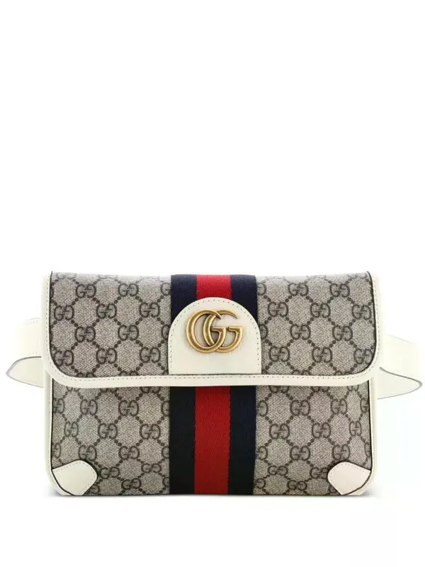 Gucci Ophidia Gg Coated Canvas Belt Bag - Neutrals