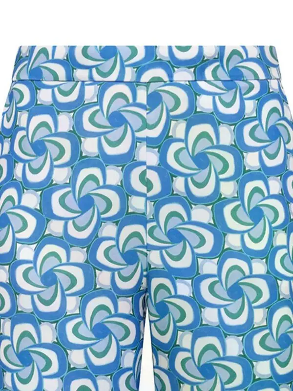 Malìparmi Mouliné Print Side-slit Trousers