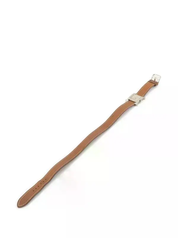 Hermès H Leather-strap 21mm Watch