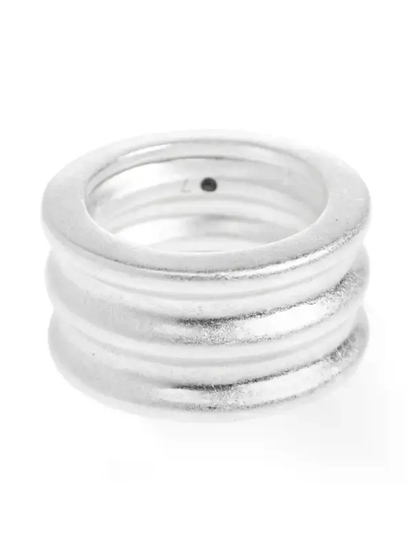 ALLSAINTS Ribbed Texture Wide Band Ring