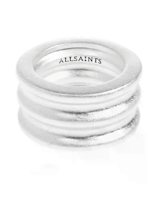 ALLSAINTS Ribbed Texture Wide Band Ring