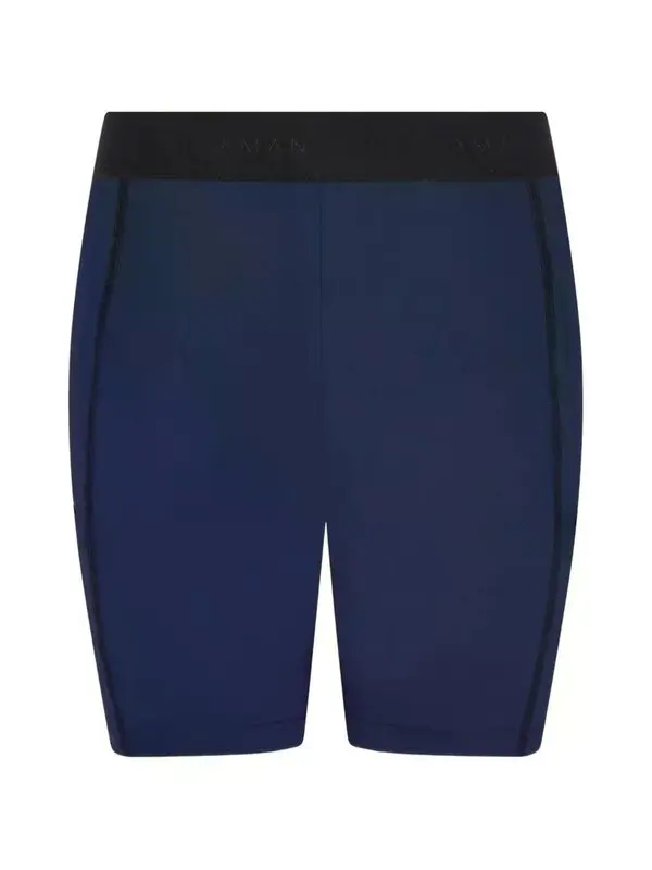 AMAN Performance Shorts With Logo Waistband - Blue