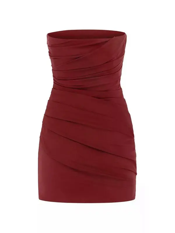 Alex Perry Mini Strapless Ruched Dress