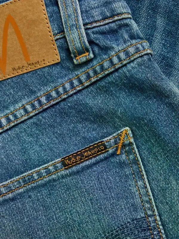 Nudie Jeans Whiskered Faded Effect Jeans