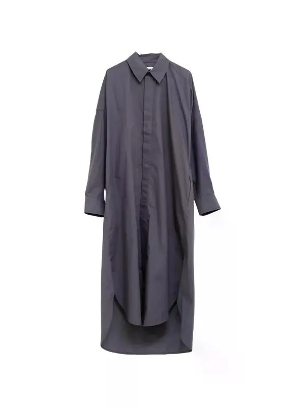 THE FRANKIE SHOP Bloom Curved-hem Shirtdress - Grey