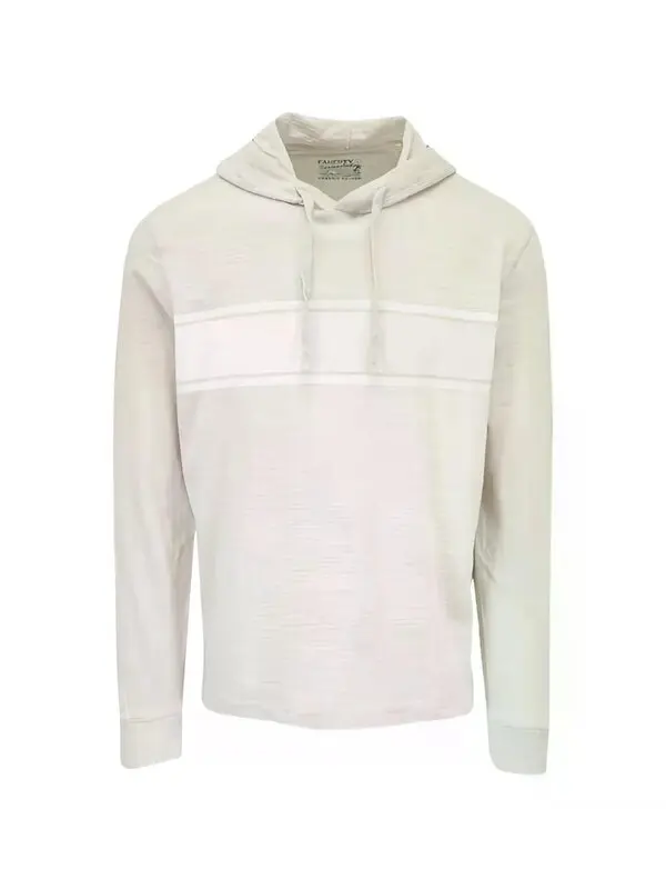Faherty Brand Stripe Detail Drawstring Hoodie