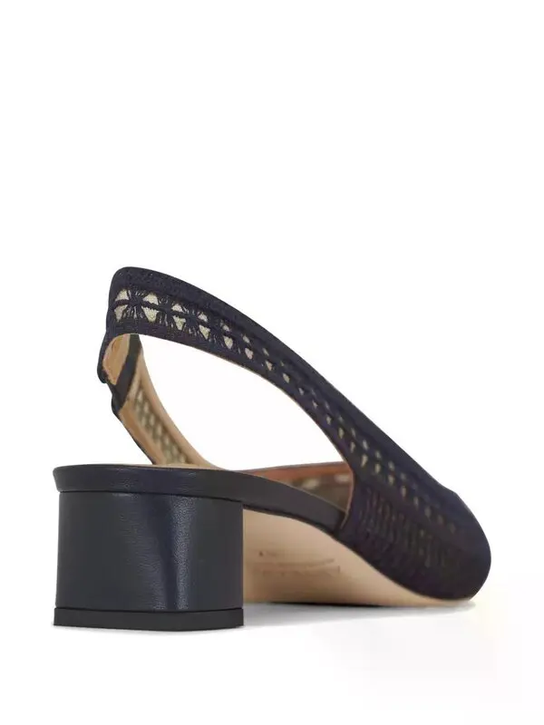 ARTEANA Crochet-knit Pointed-toe Slingback Sandals