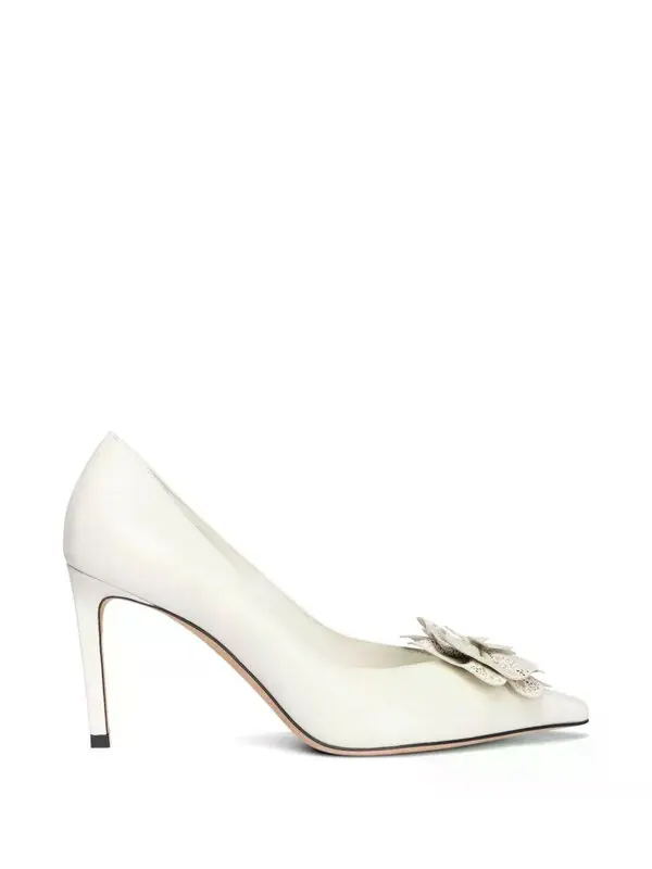 JIMMY CHOO Mimmi Flower-appliqué Pumps - Neutrals