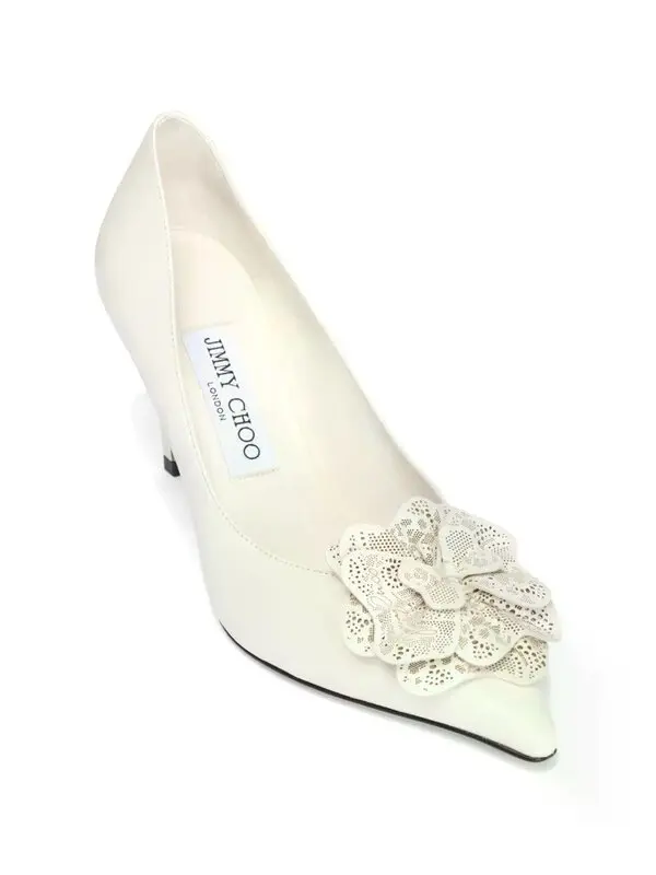 JIMMY CHOO Mimmi Flower-appliqué Pumps