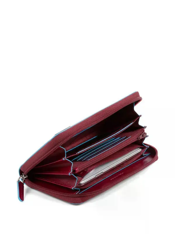 PIQUADRO Zip-around Leather Wallet