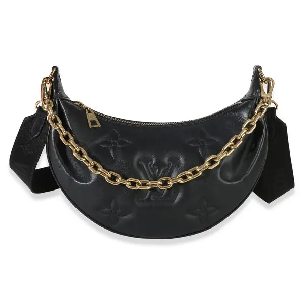 LOUIS VUITTON Calfskin Bubblegram Over The Moon - Black