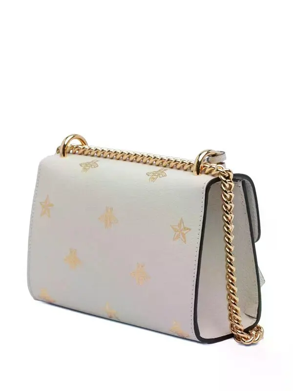 Gucci Small Leather Bee Star Padlock Crossbody Bag