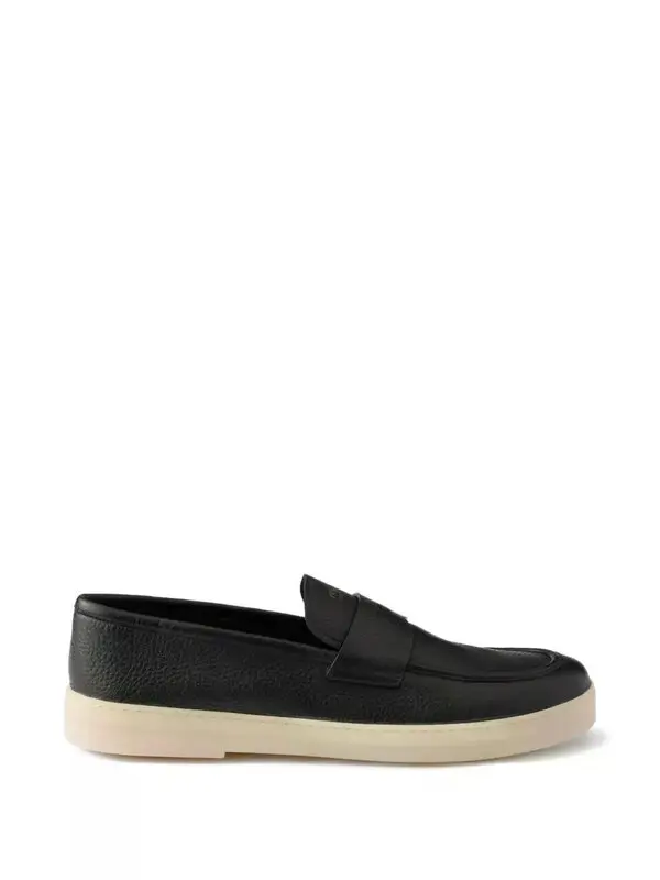 Prada Leather Loafers - Black