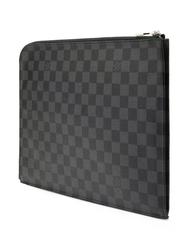 LOUIS VUITTON Damier Graphite Pochette Jour Gm Clutch Bag