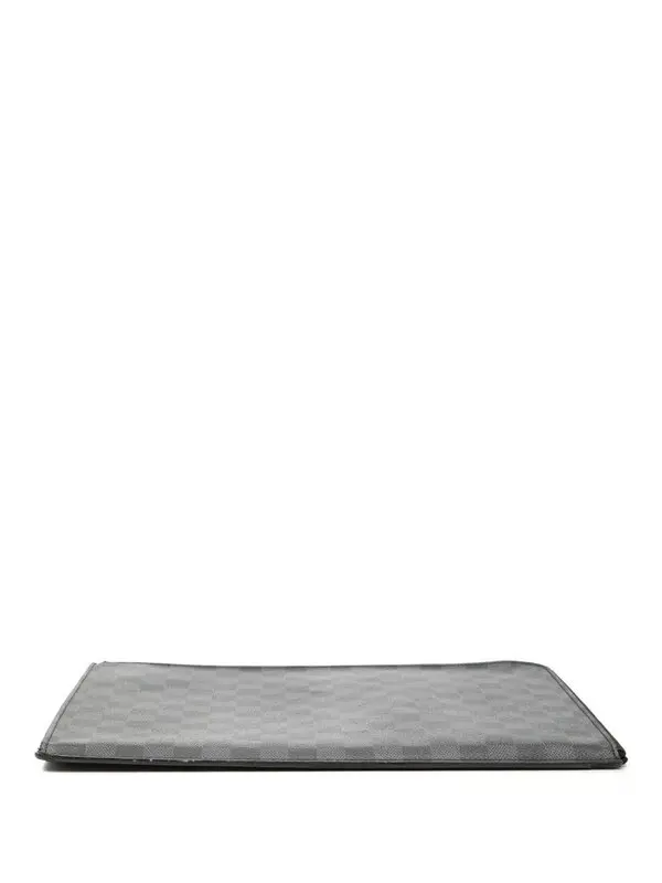 LOUIS VUITTON Damier Graphite Pochette Jour Gm Clutch Bag
