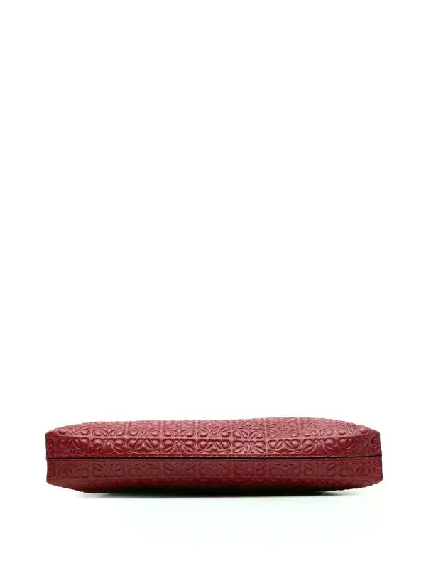 Loewe Embossed Anagram Leather Clutch Bag