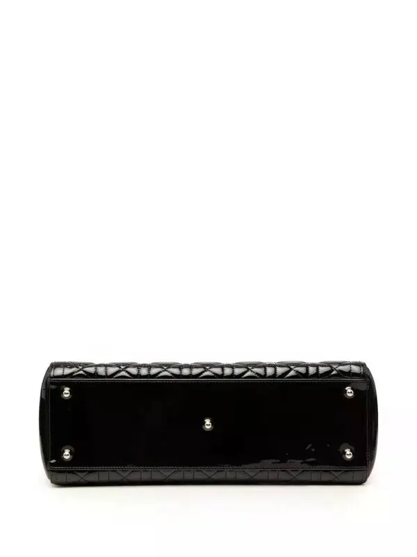 Dior Patent Cannage Lady Satchel - Black