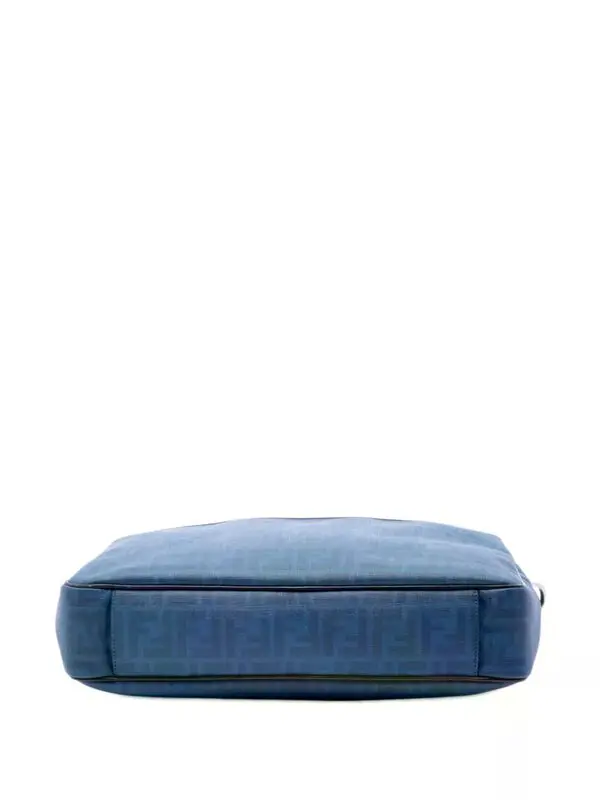 Fendi Zucca Coated Canvas Business Bag - Blue