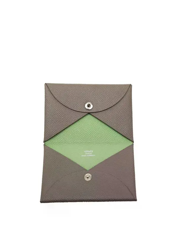 Hermès 2020 Epsom Calvi Verso Card Holder