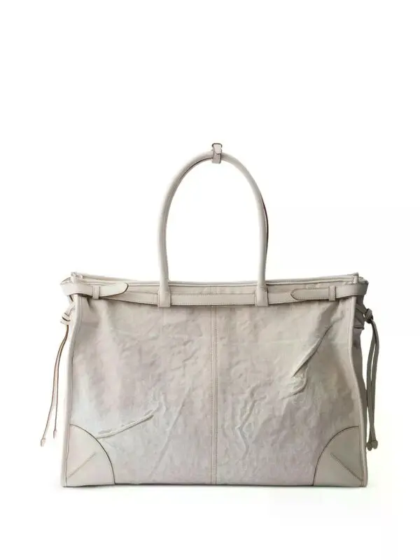 Prada Bonnie Linen And Leather Tote Bag
