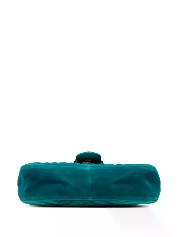 Gucci Gg Marmont Matelassé Velvet Shoulder Bag - Blue