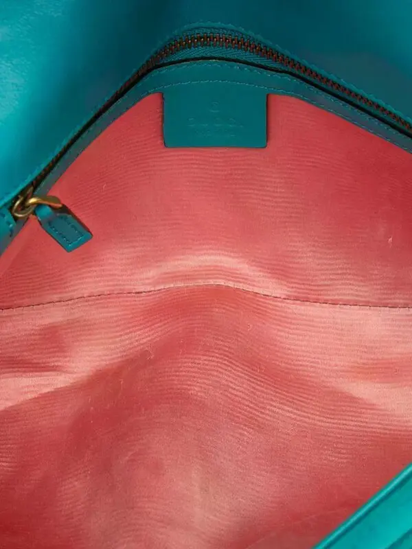 Gucci Gg Marmont Matelassé Velvet Shoulder Bag - Blue