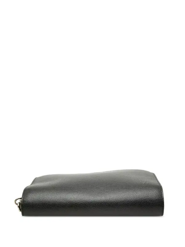 LOUIS VUITTON Taiga Leather Baikal Clutch Bag - Black