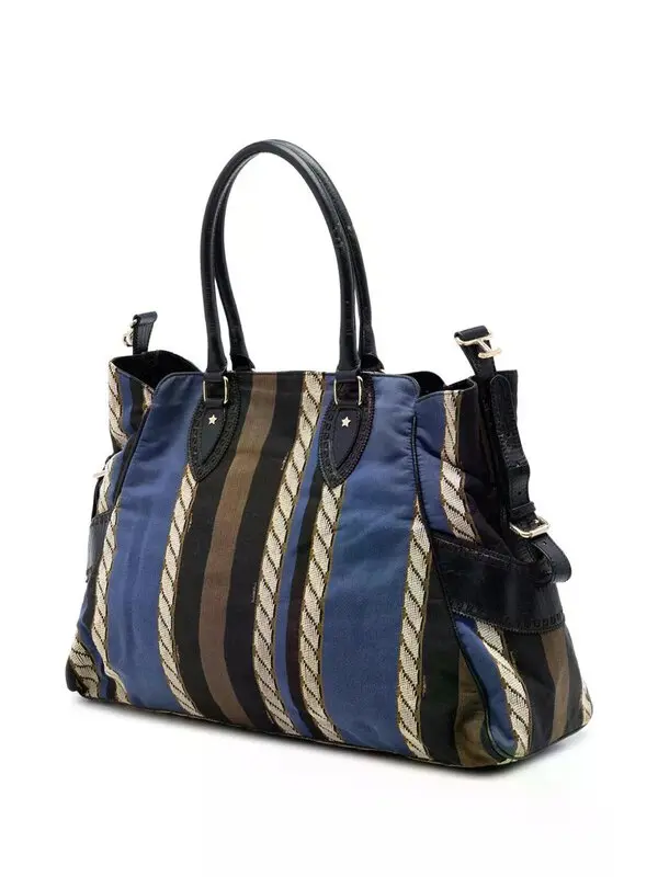 Fendi Large Pequin Canvas Etniko Du Jour Handbag