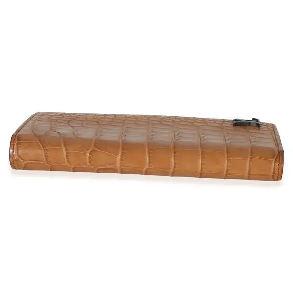 LOUIS VUITTON Alligator Monogram Brazza Wallet - Tan