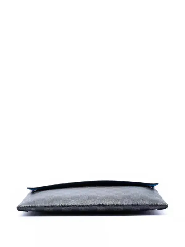 LOUIS VUITTON Damier Graphite Alpha Triple Pochette Clutch Bag