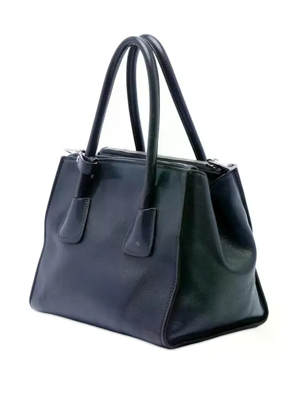 Prada Glace Calf Twin Pocket Double Handle Satchel