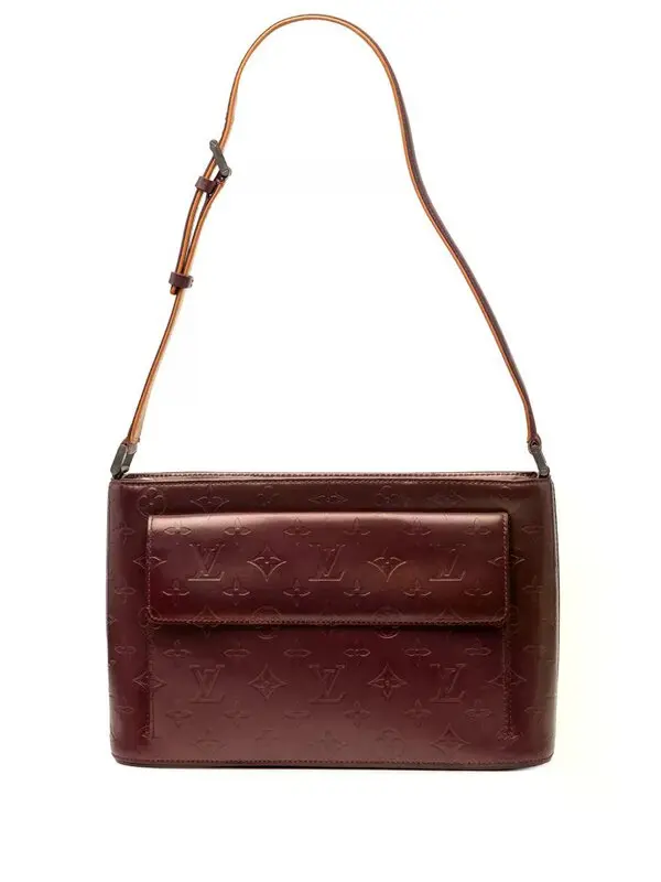 LOUIS VUITTON Monogram Mat Alston Shoulder Bag - Red