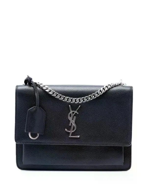 Saint Laurent Medium Sunset Monogram Crossbody Bag - Black