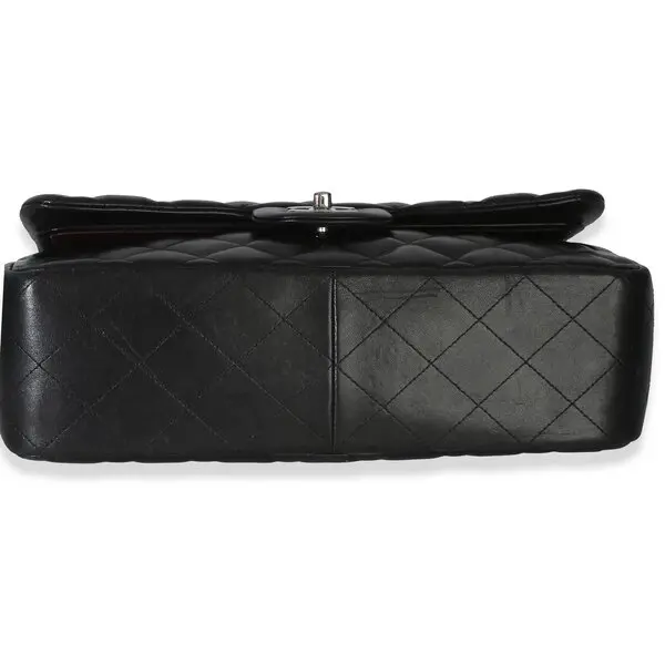 Chanel Quilted Lambskin Jumbo Double Flap Bag - Black