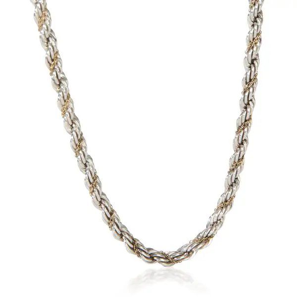 Tiffany & Co. Yellow Gold And Sterling Silver Twisted Rope Chain Necklace - Yellow_gold/sterling_silver