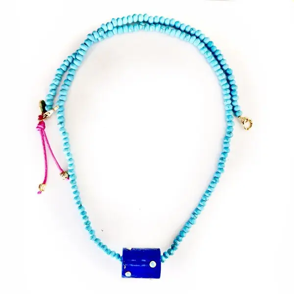 Persia Donà Jewelry Turquoise And Lapis Lazuli Necklace - Blue