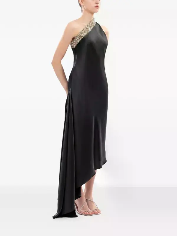 SAIID KOBEISY Embellished One-shoulder Dress