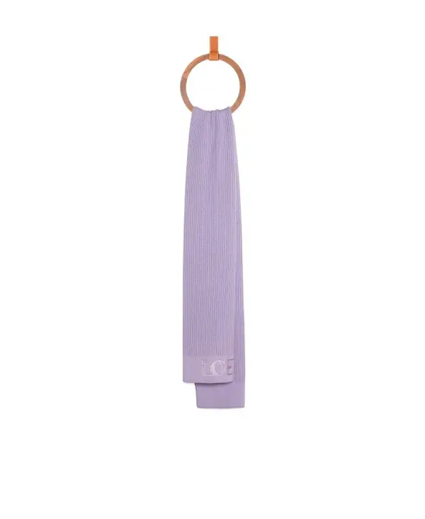 Loewe Scarf In Wool - Lavender