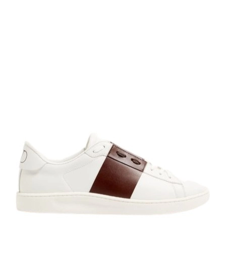 Valentino Garavani Open Royco Lace-up Sneakers - White/brown